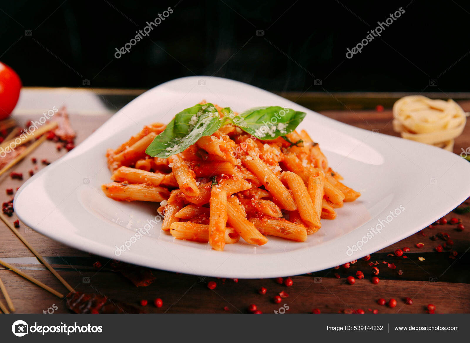 Tasty Appetizing Classic Italian Pasta Delicious Sauce — Stock Photo ...