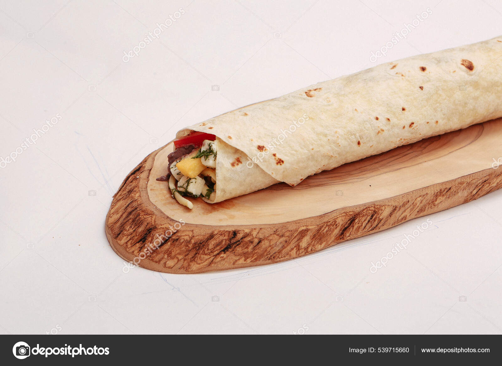 Delicious Meat Durum Turkish Kebap Sandwich Wrap — Stock Photo ...