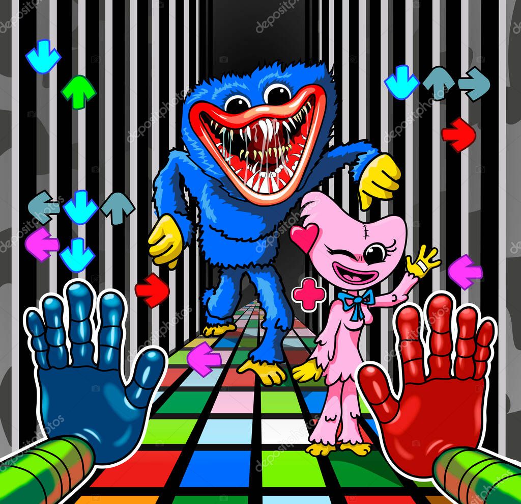 La atmósfera del famoso juego con sus personajes principales Huggy ...