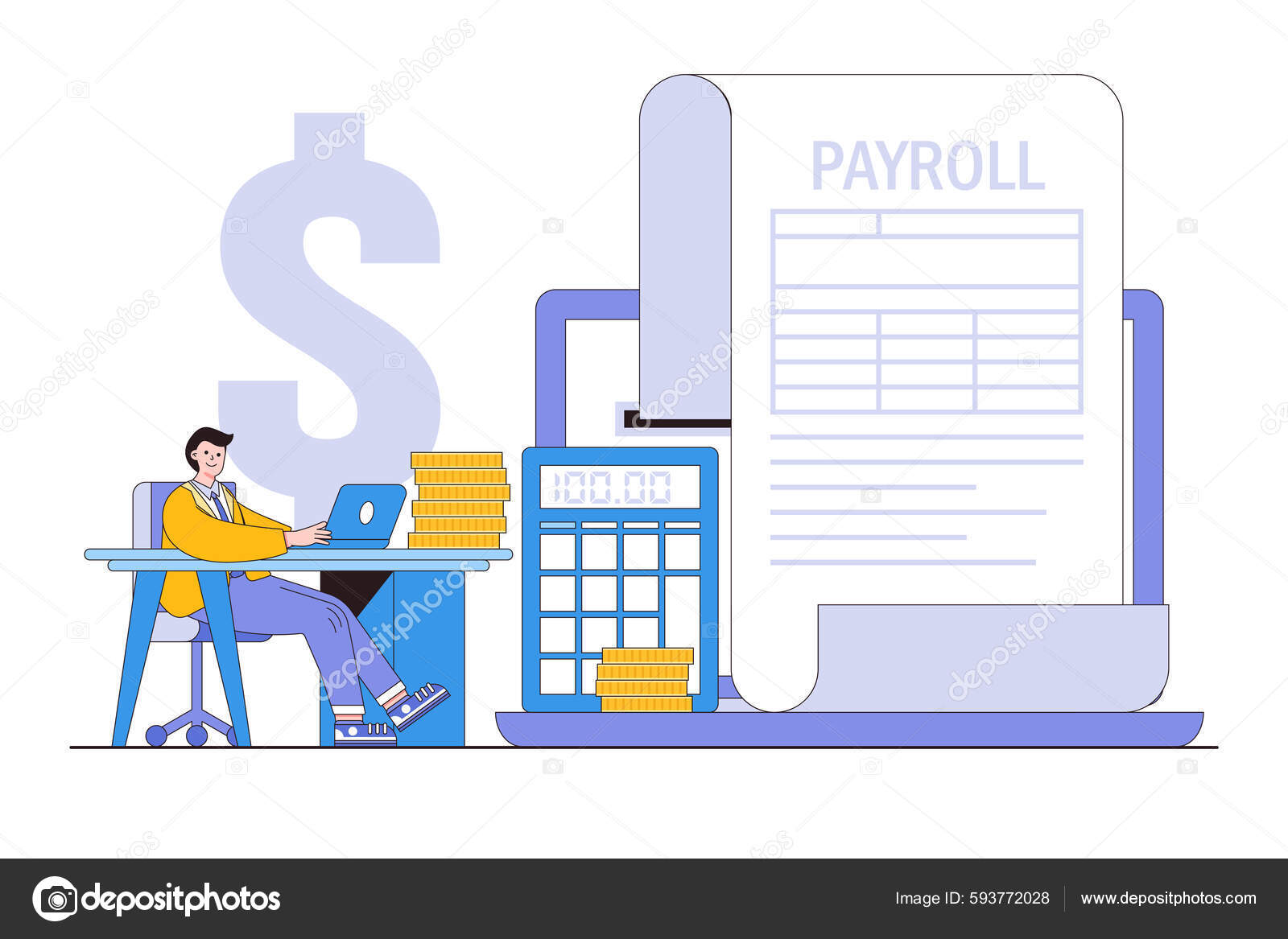 Salary Payroll System Employee Financial Wage Calculation Automatic ... Salary Payroll System Employee Financial Wage Calculation Automatic ...