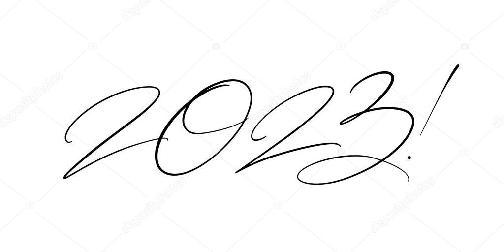 2023 letras finas modernas. Tarjeta de felicitación elegante ...