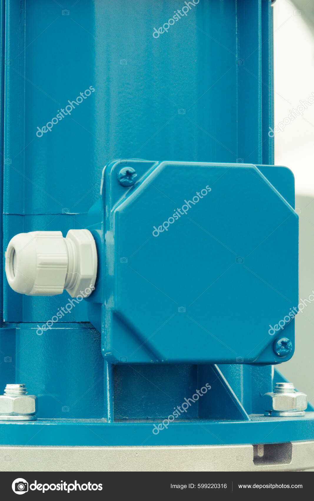 Blue Electrical Box Used Wiring Connections Part Electric Engine ...