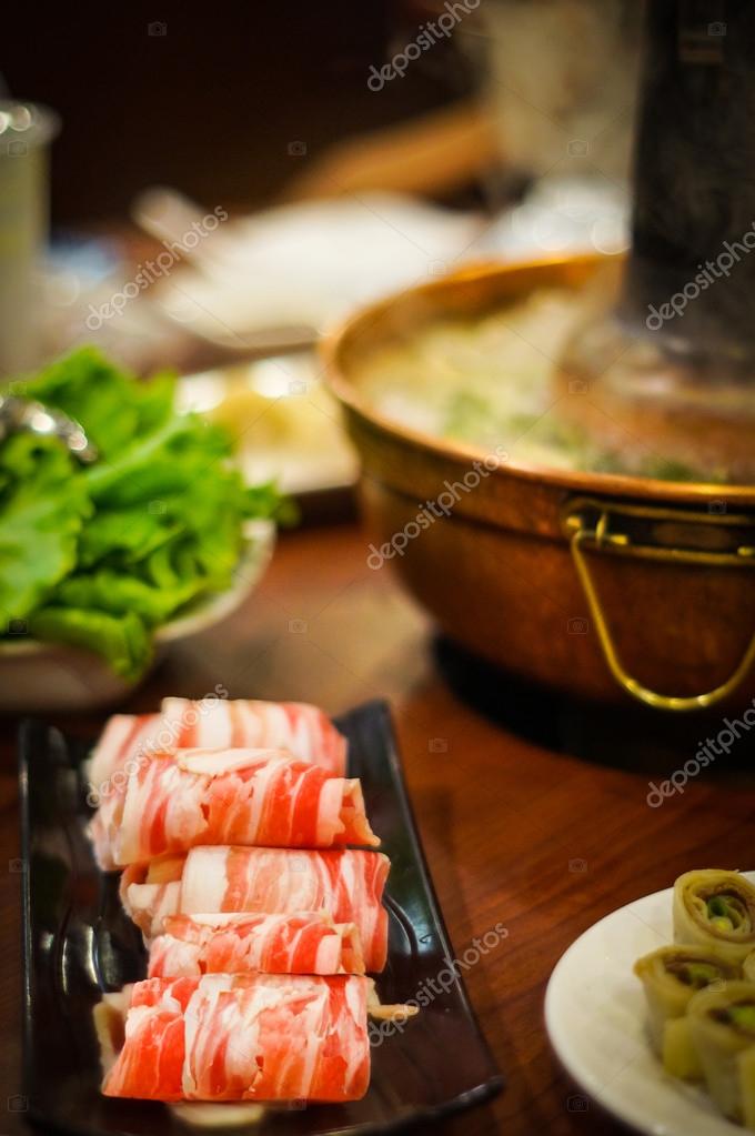 Traditional Asian Hot Pot Shabu Shabu Stock Photo by ©ronniechua 48822745