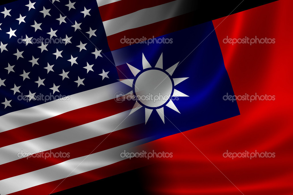 Merged Flag of USA and Taiwan — Stock Photo © ronniechua #51036593