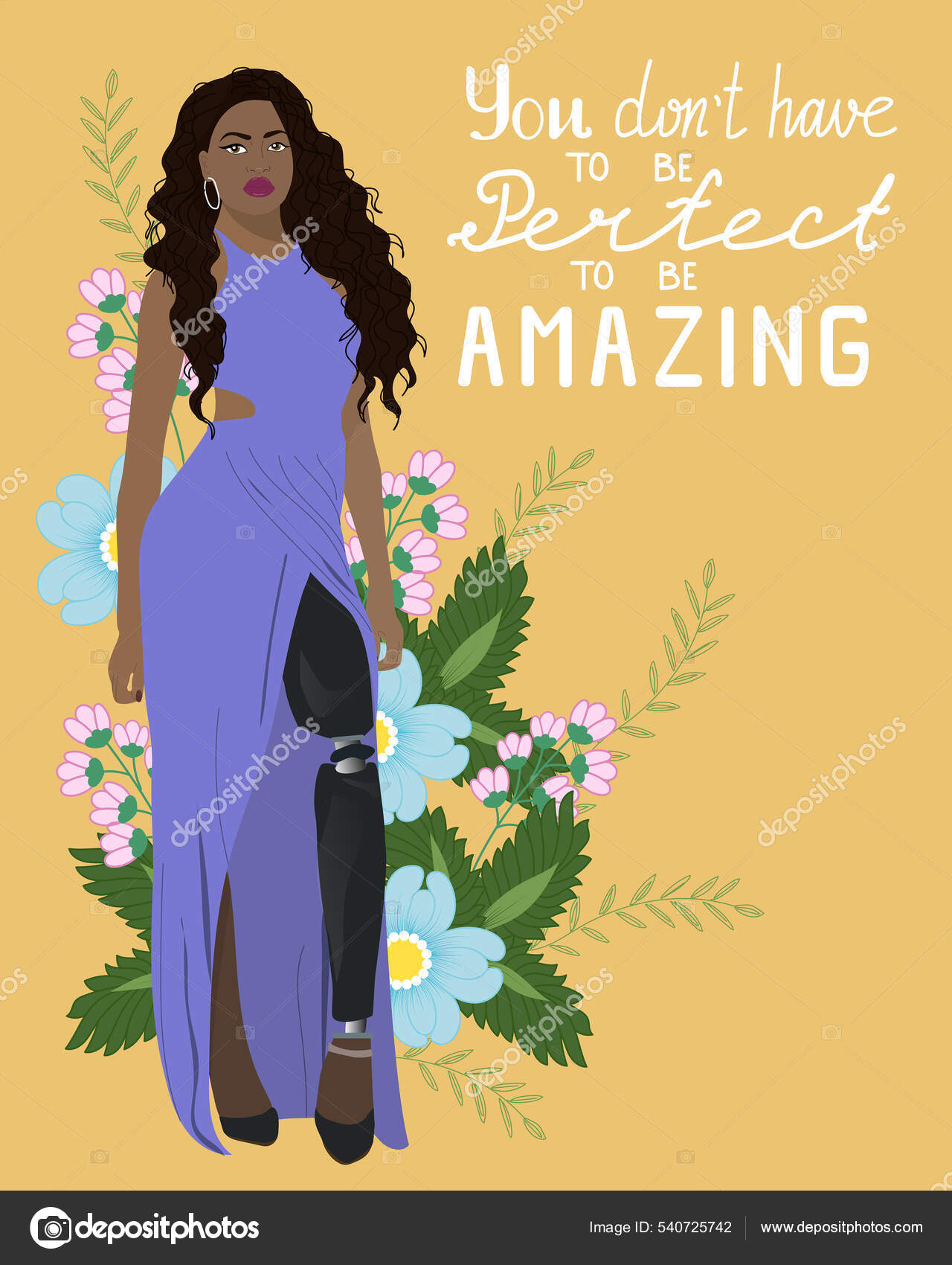 You Dont Have Perfect Amazing Body Positive Concept Vector