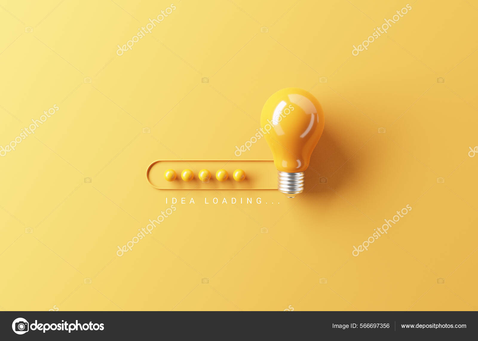 Idea Loading Loading Bar Almost Complete Idea Being Processed Light Stock Photo by ©oatawa 566697356