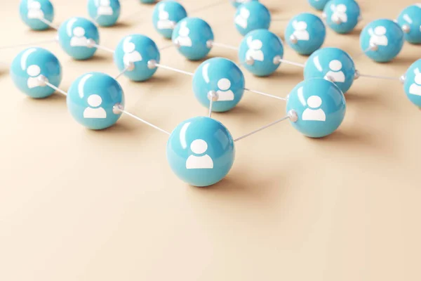 Connecting people and communication concept, social network. People ...
