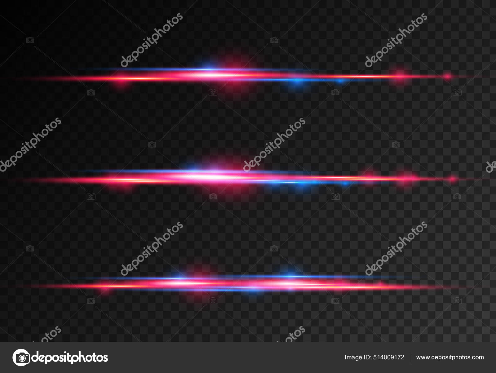 Red, blue motion line, horizontal light rays. Stock Vector Image by ...