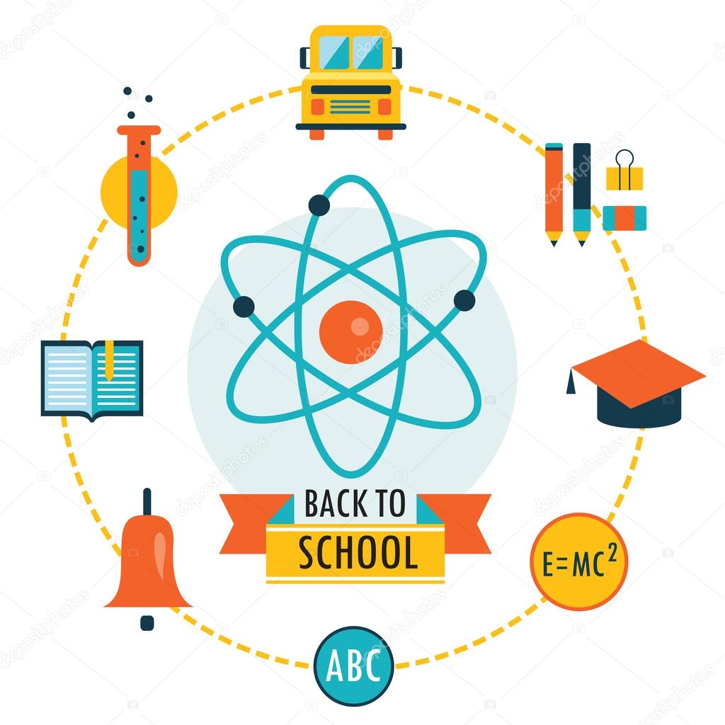 Back to school background with study theme icons Stock Vector Image by ...
