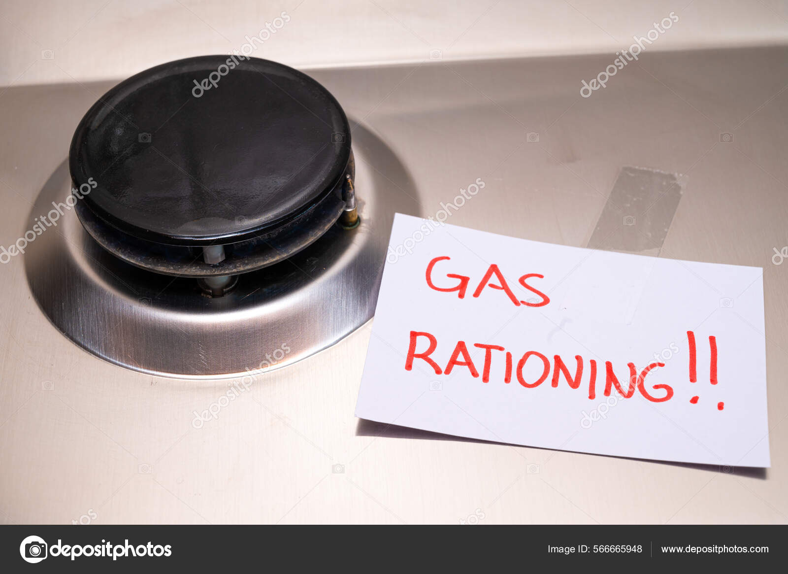 Gas Stove Blank Note Next Text Gas Rationing Rationing Insufficiency ...