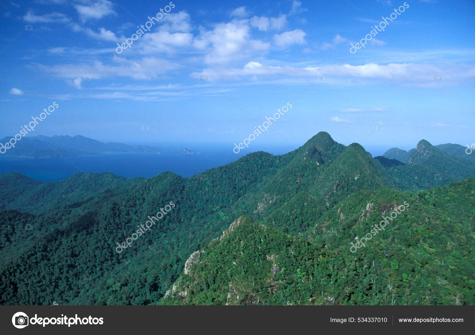 Rainforest Jungle Landscape Mountain Area Gunung Machinchang Island ...