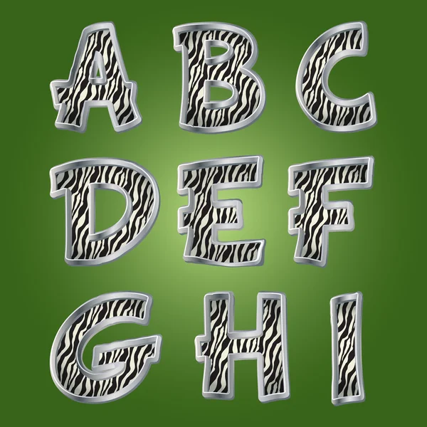 Zebra print letters Vector Art Stock Images | Depositphotos