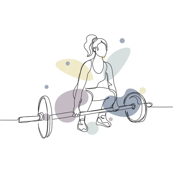 Continuous One Simple Single Abstract Line Drawing Woman Doing ...