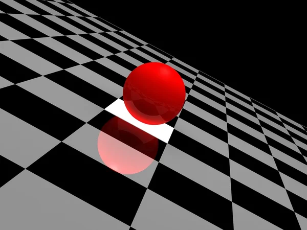 Ball on checkered background — Stock Photo © Best3d #51182661
