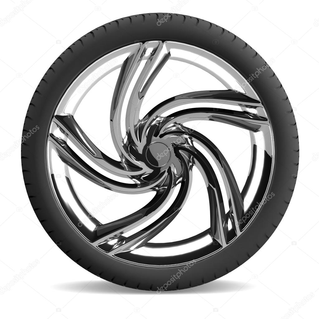 Wheel isolated on white. — Stock Photo © Best3d #51180243