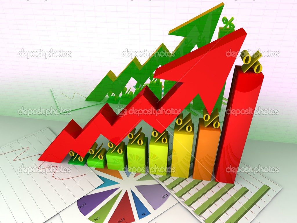 Color graph going up — Stock Photo © Best3d #51183139
