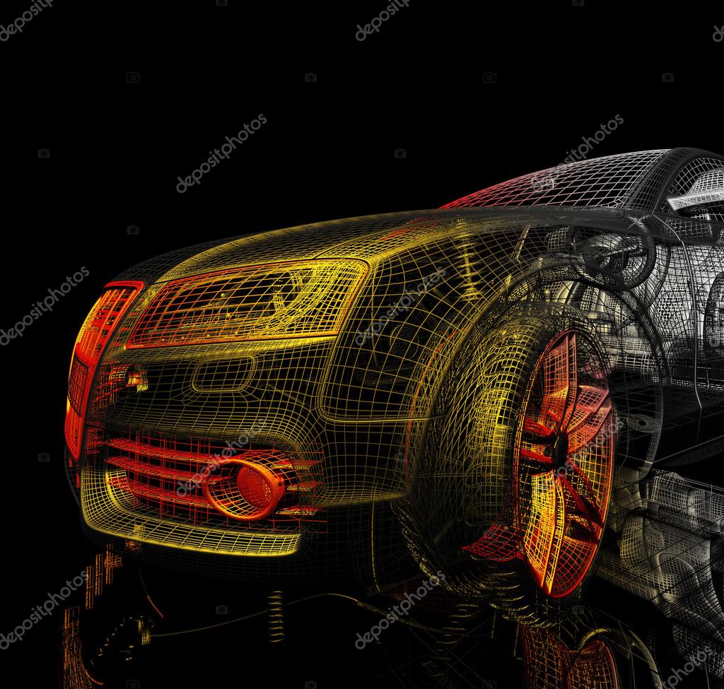 3d car model on a black background. Stock Photo by ©Best3d 51183619