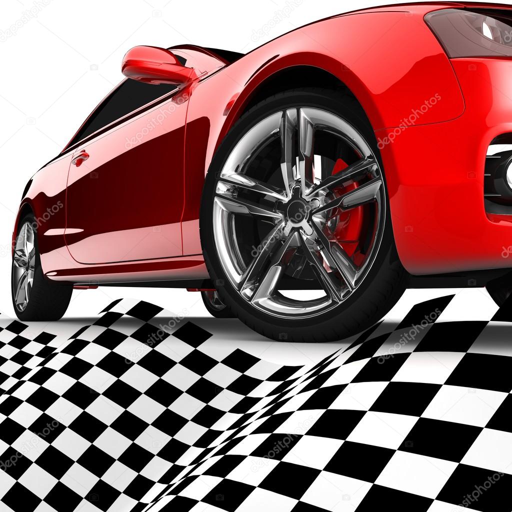 Car with flag Stock Photo by ©Best3d 51216567