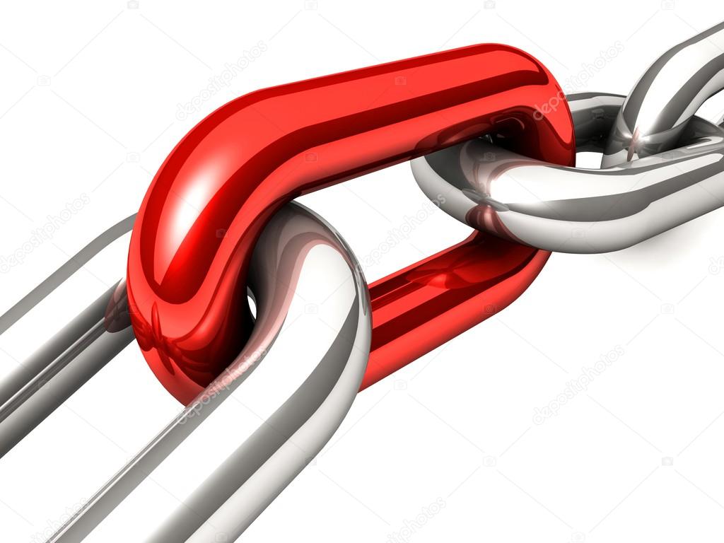 Abstract 3D illustration of a single chain link — Stock Photo © Best3d ...