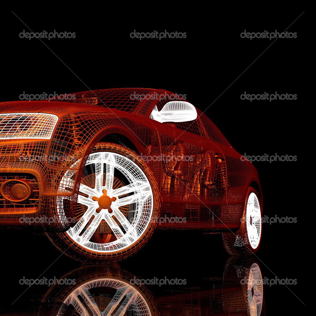 Car 3d model on a black background. Stock Photo by ©Best3d 51218803