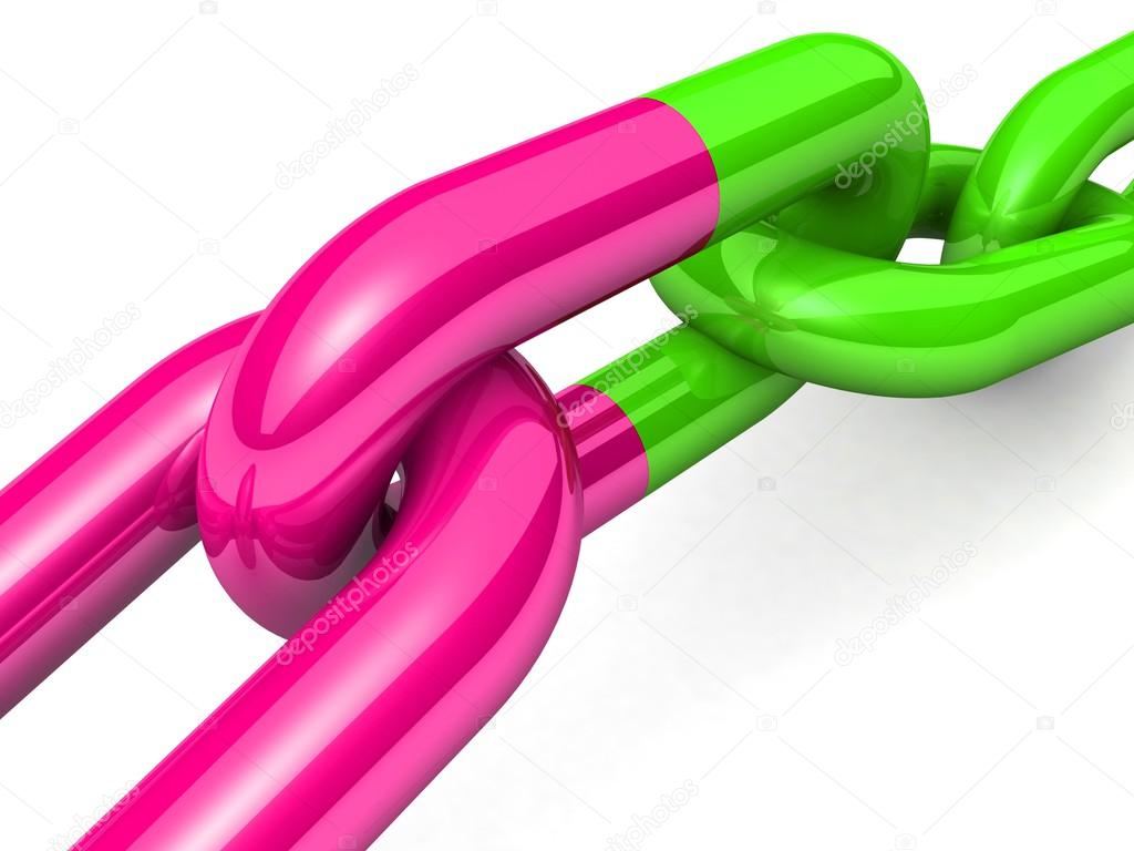 Abstract 3D illustration of a single chain link — Stock Photo © Best3d ...