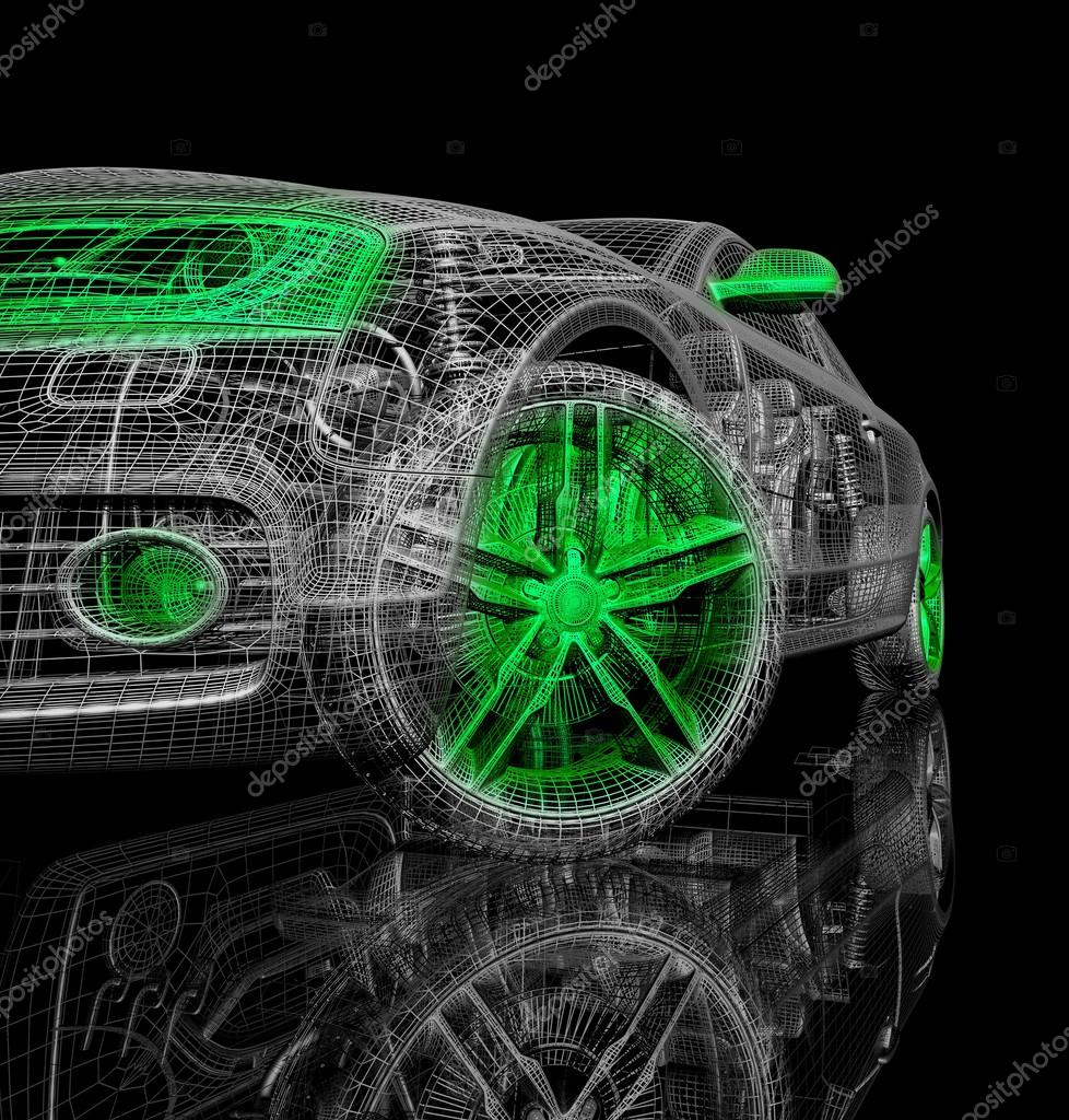 Car 3d model on a black background. Stock Photo by ©Best3d 51221509