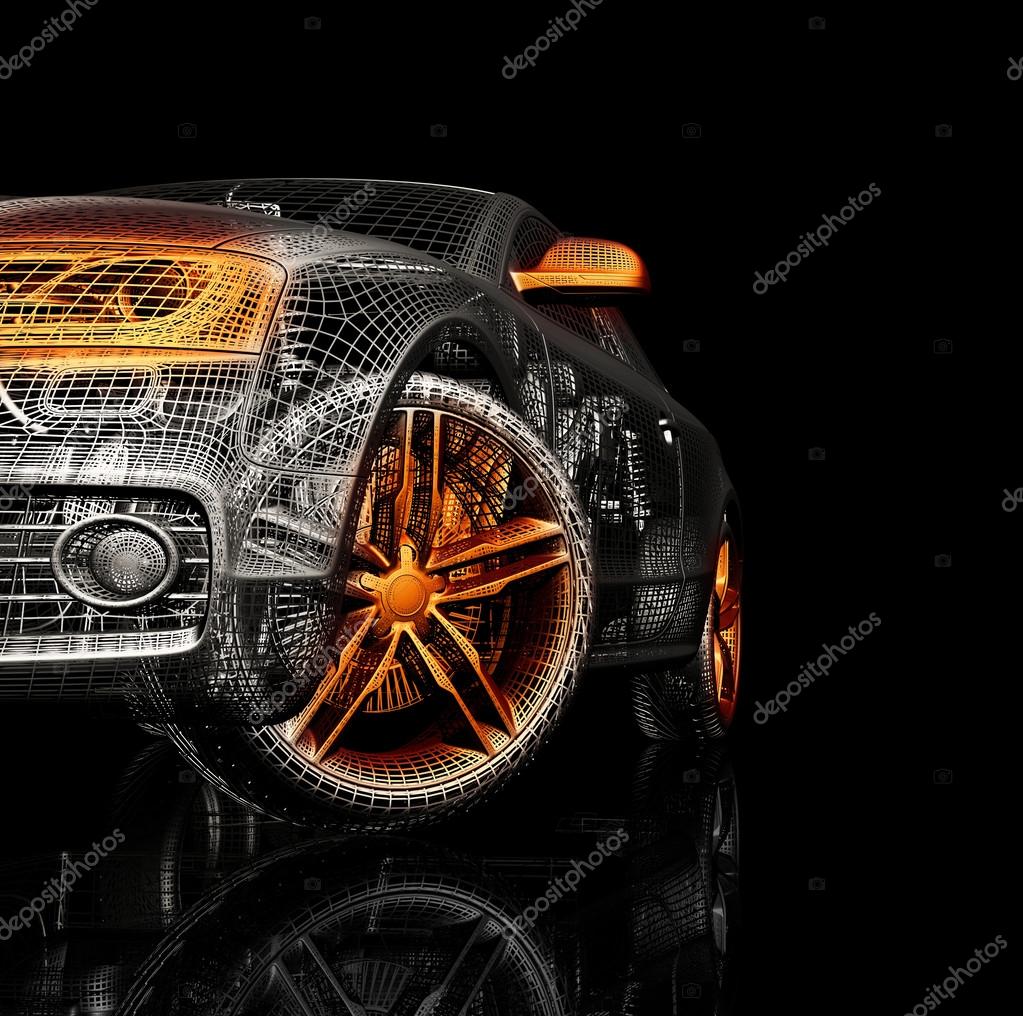 Car 3d model on a black background. Stock Photo by ©Best3d 51228103