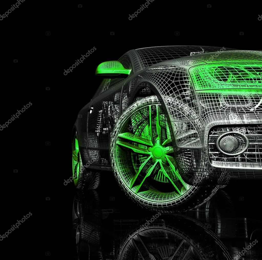 Car 3d model on a black background. Stock Photo by ©Best3d 51228115