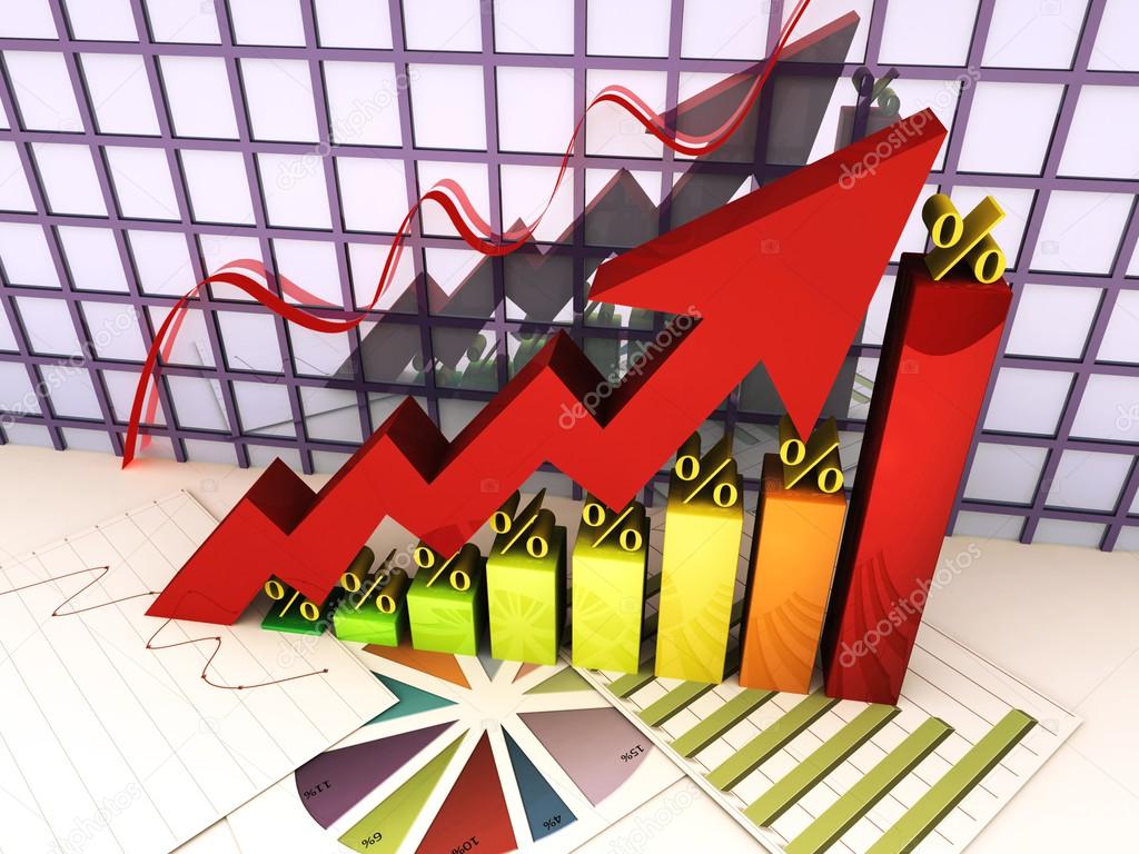 Graph percent going up. Stock Photo by ©Best3d 51229741
