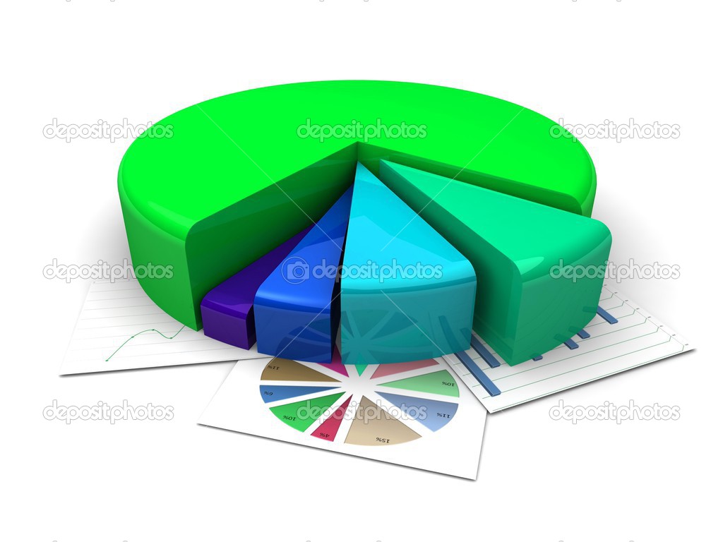 3d Business charts, Diagrams. business plan for the year. Stock ...