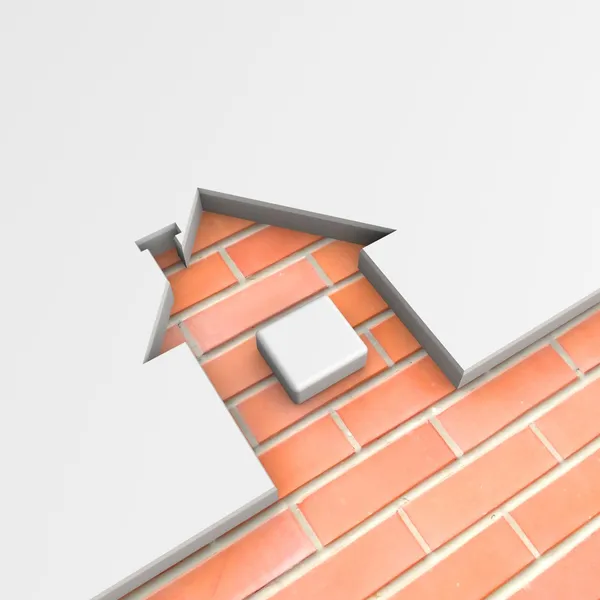 3d house shape brick metaphor. — Stock Photo © Best3d #51230225
