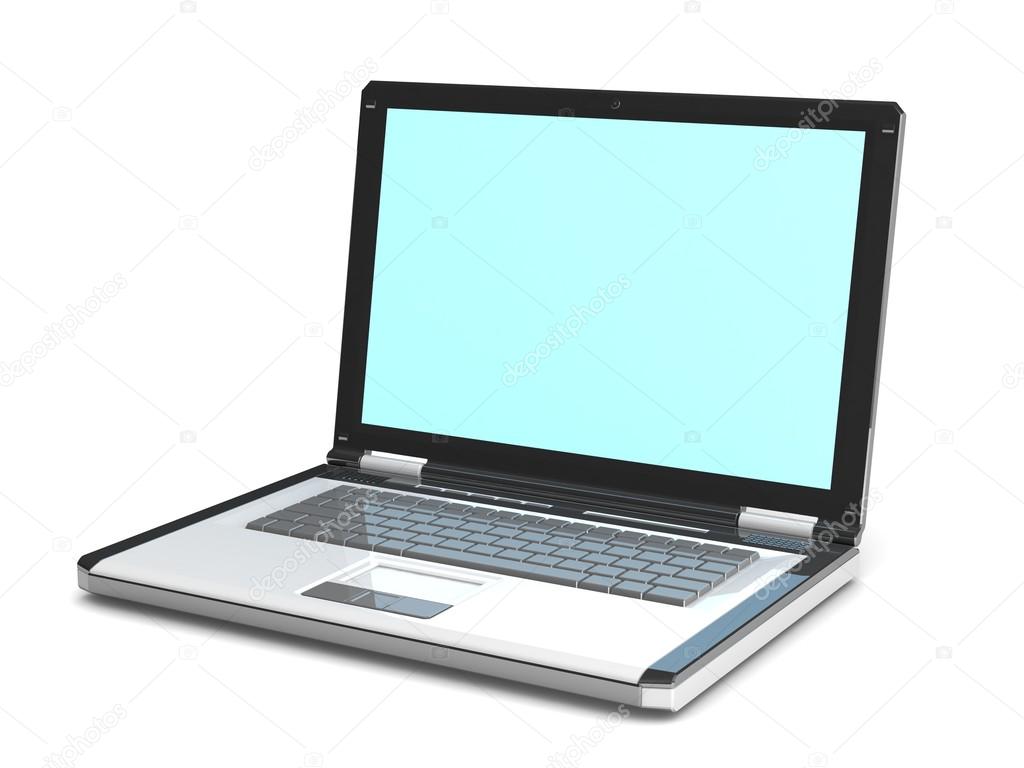 Notebook with a blank screen — Stock Photo © Best3d #51231337