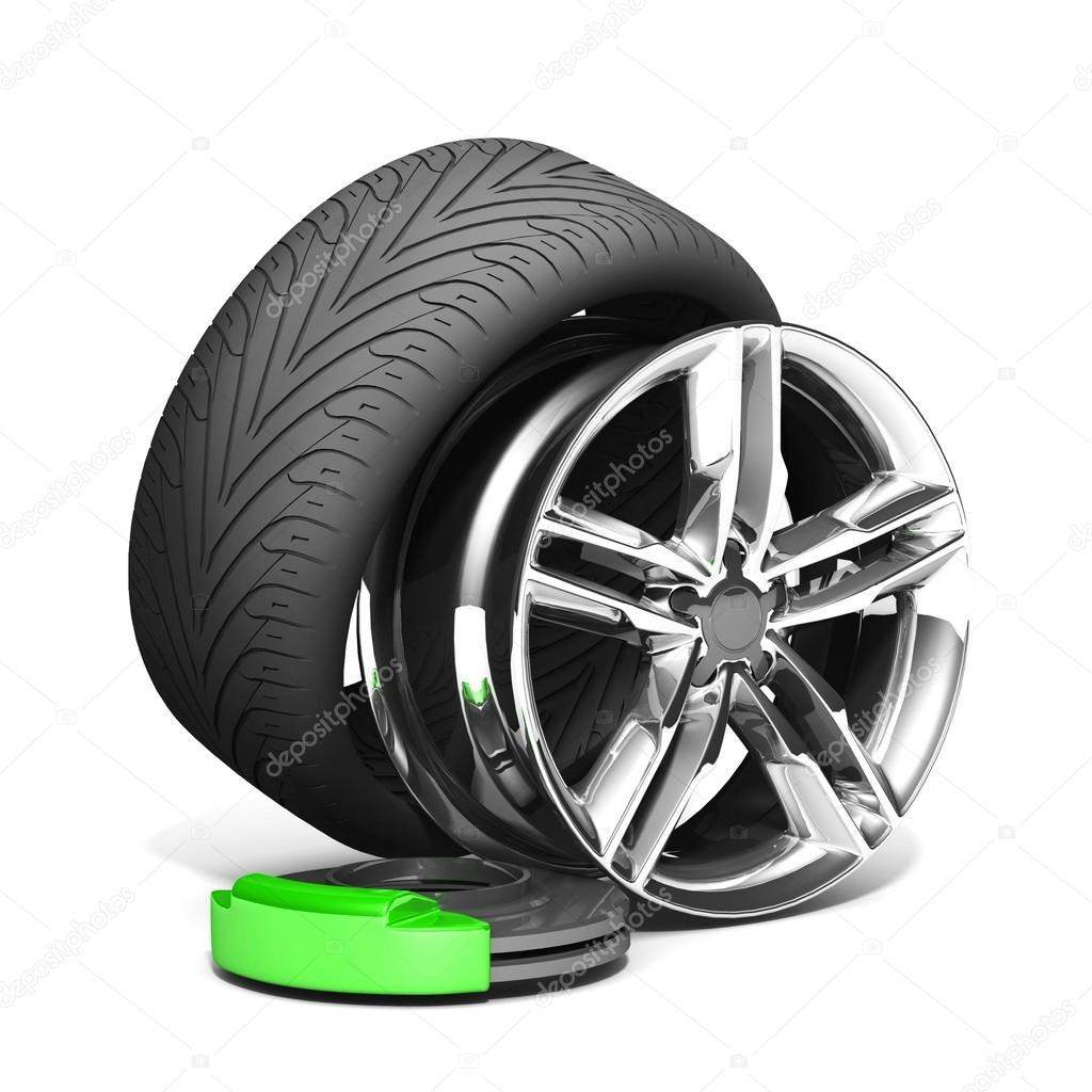 Wheels, Rims , brake pads and discs. — Stock Photo © Best3d #51231725