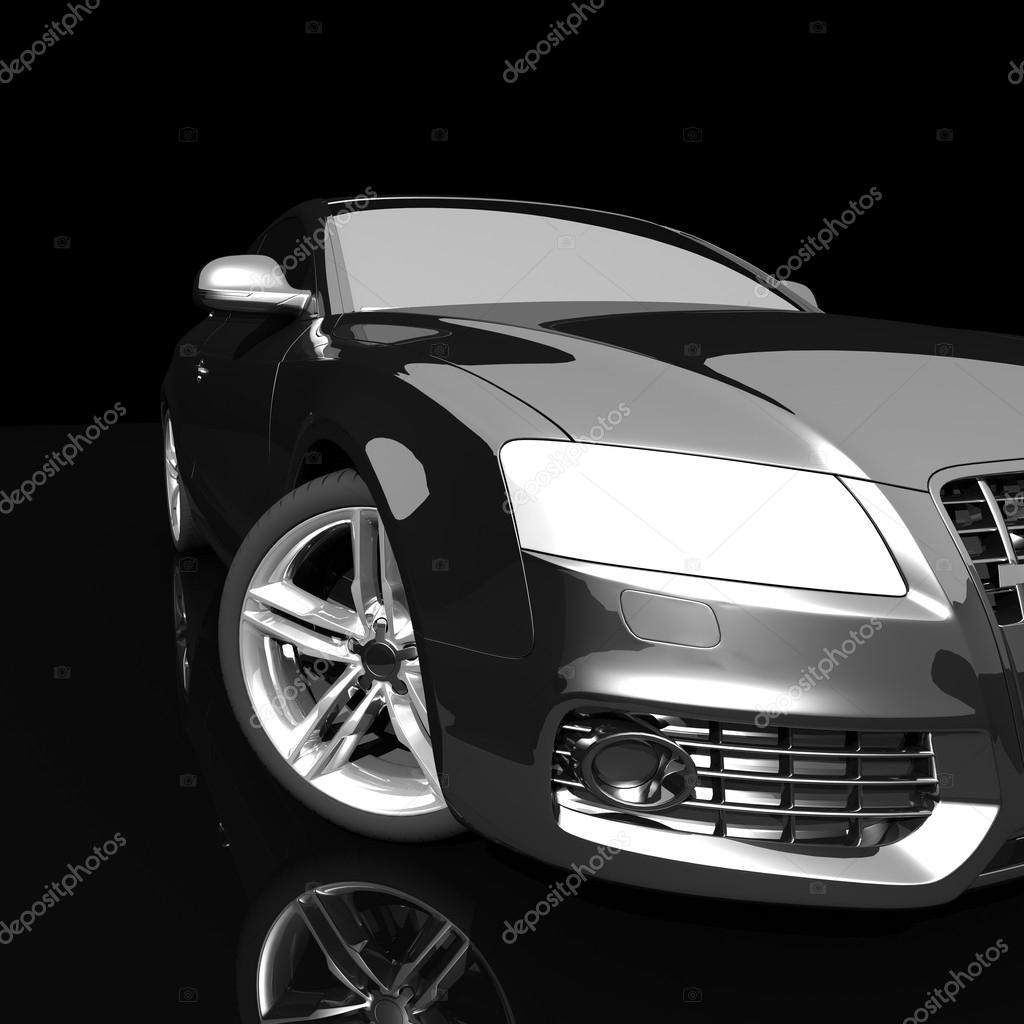 Car black color on a dark background. — Stock Photo © Best3d #51247633