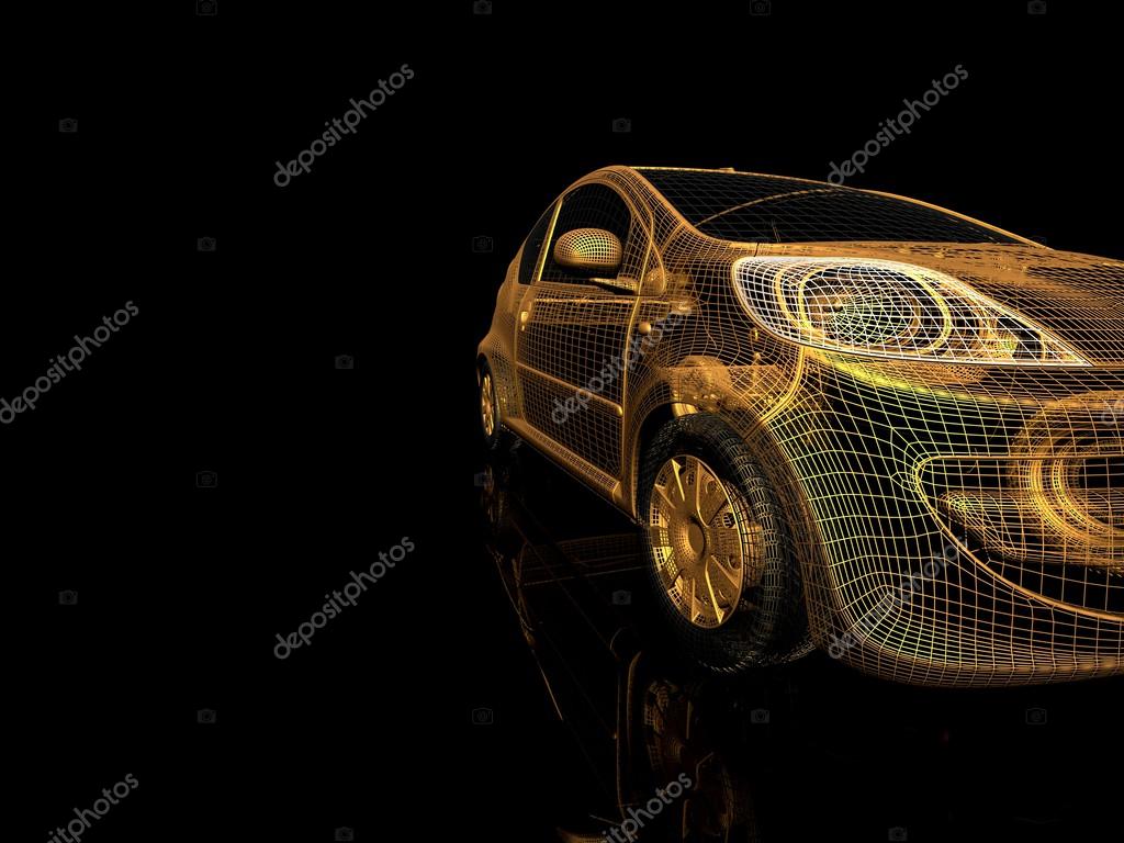 Car 3d model on a black background. Stock Photo by ©Best3d 51247659