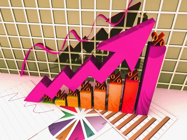 Graph percent going up. Stock Photo by ©Best3d 51229741