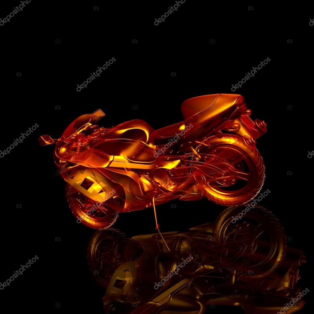 Motorcycle fire. 3d model motorcycle — Stock Photo © Best3d #51275577
