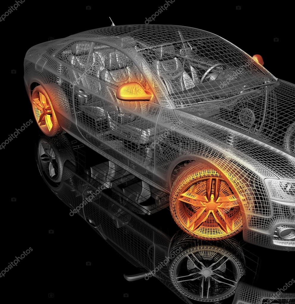3d car model on a black background Stock Photo by ©Best3d 51280315