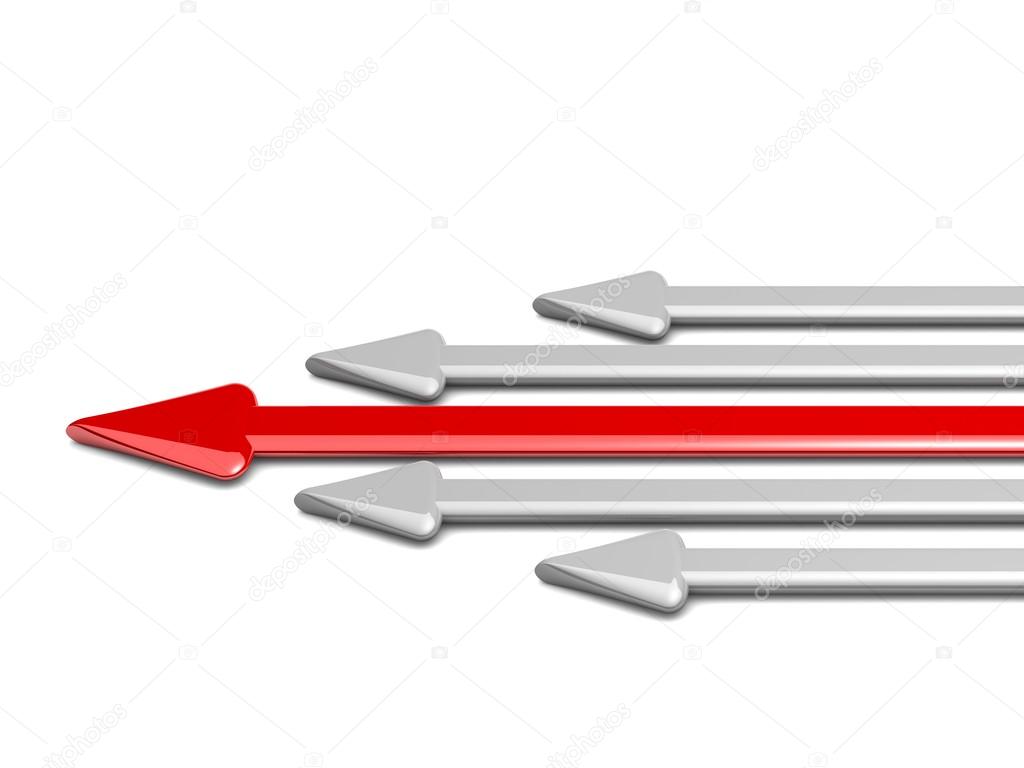 3d arrows with red arrow leader Stock Photo by ©Best3d 51282303
