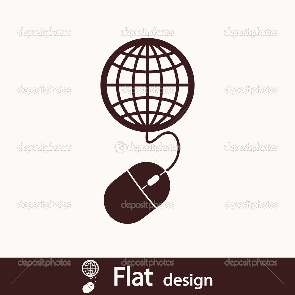 Earth and mouse internet icon — Stock Photo © Best3d #51294185