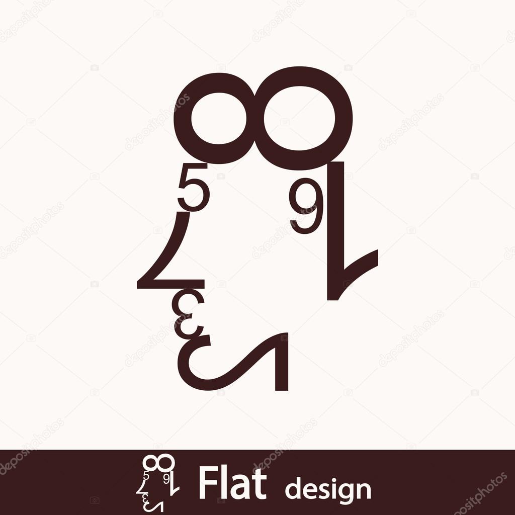 Human face numbers icon — Stock Photo © Best3d #51294399