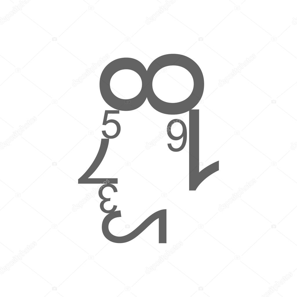 Human face of the data figures — Stock Photo © Best3d #51521859