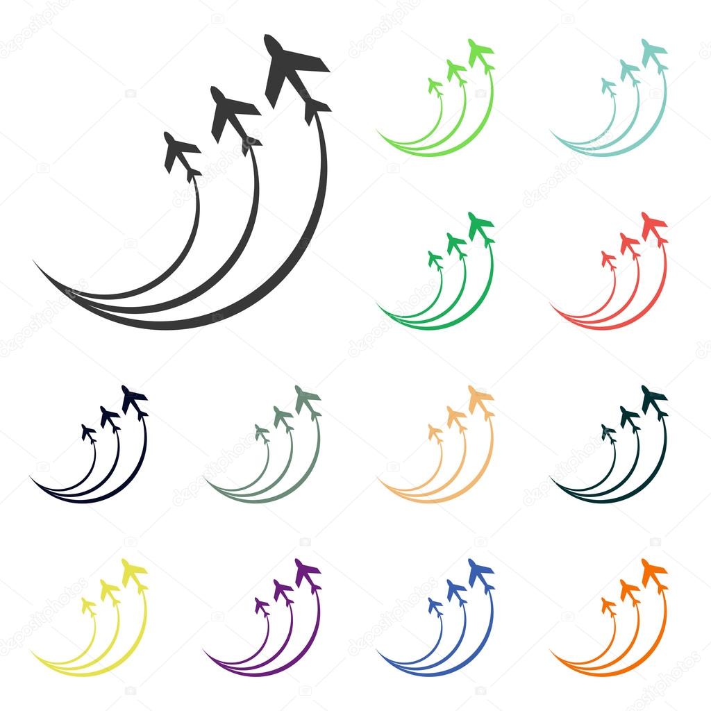 Airplane symbols icons Stock Photo by ©Best3d 51530803