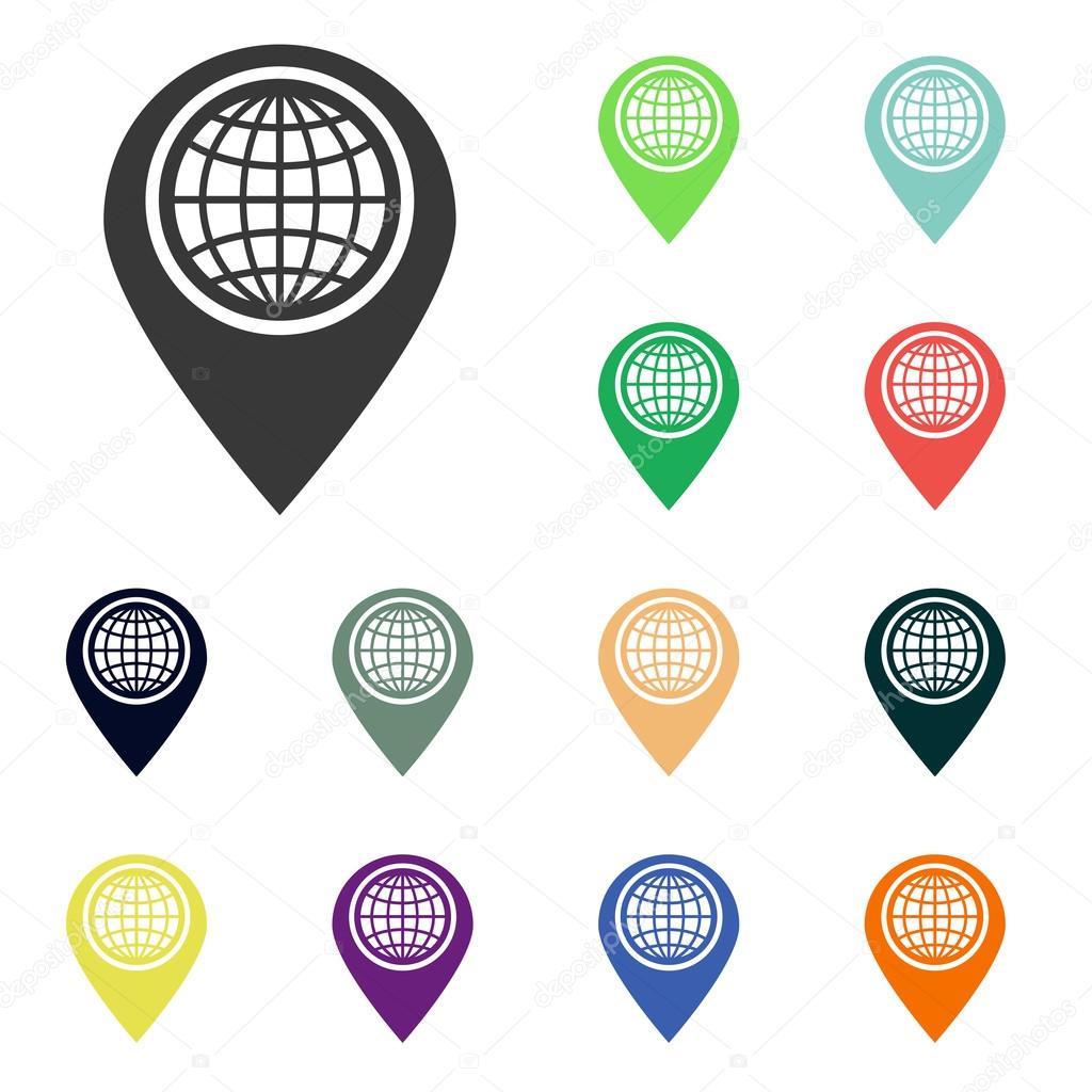 Map pointer icons Stock Photo by ©Best3d 51531065