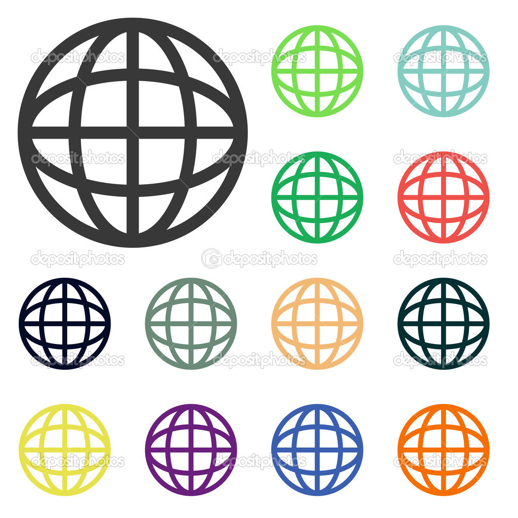 Globe icons Stock Photo by ©Best3d 51531221