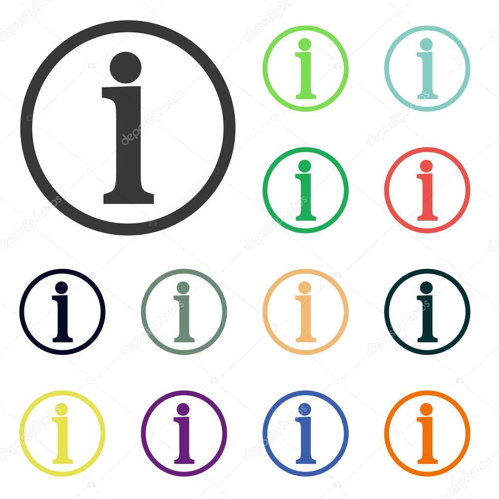 Fotos de Signo de información iconos - Imagen de © Best3d #51531377