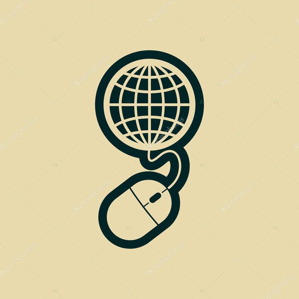 Global management, computer mouse icon — Stock Photo © Best3d #51761795
