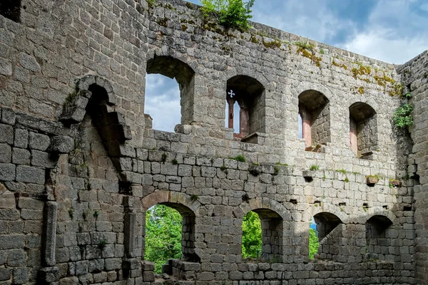 Old medieval castle ruins in Alsace, France Stock Photo by ©sorokopud ...