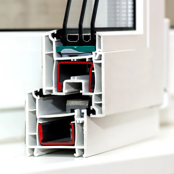 PVC profile system for windows manufacturing Stock Photo by ©sorokopud ...