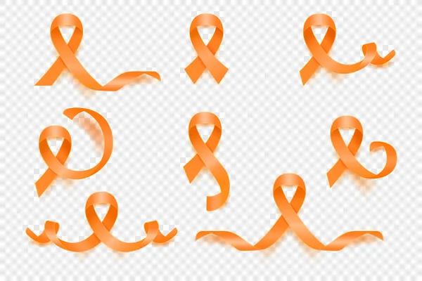 Orange Cancer Ribbon Transparent Background